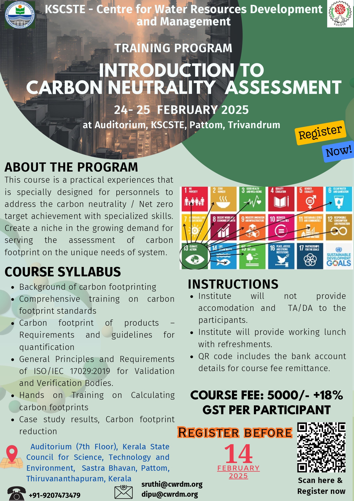 Registrations are open for the training programme on Introduction to Carbon Neutrality ...