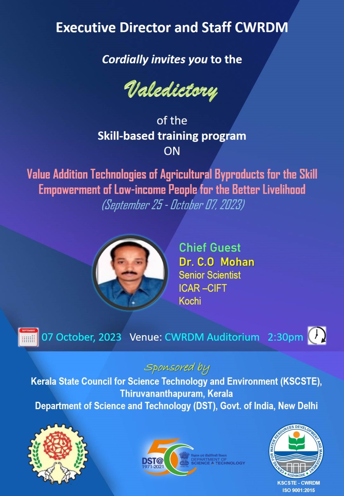 Valedictory function of the Two weeks training program on “ Value ...
