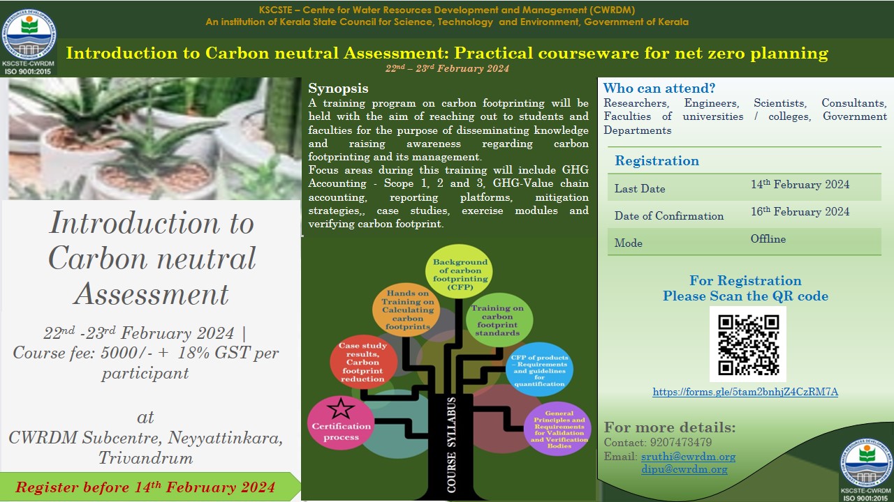The training program on 'Introduction to Carbon Neutral Assessment ...